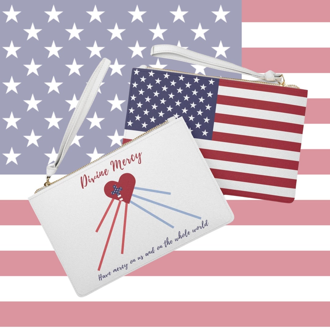 Divine Mercy Clutch Bag, Catholic Gift for Women, Fourth of July Purse ...