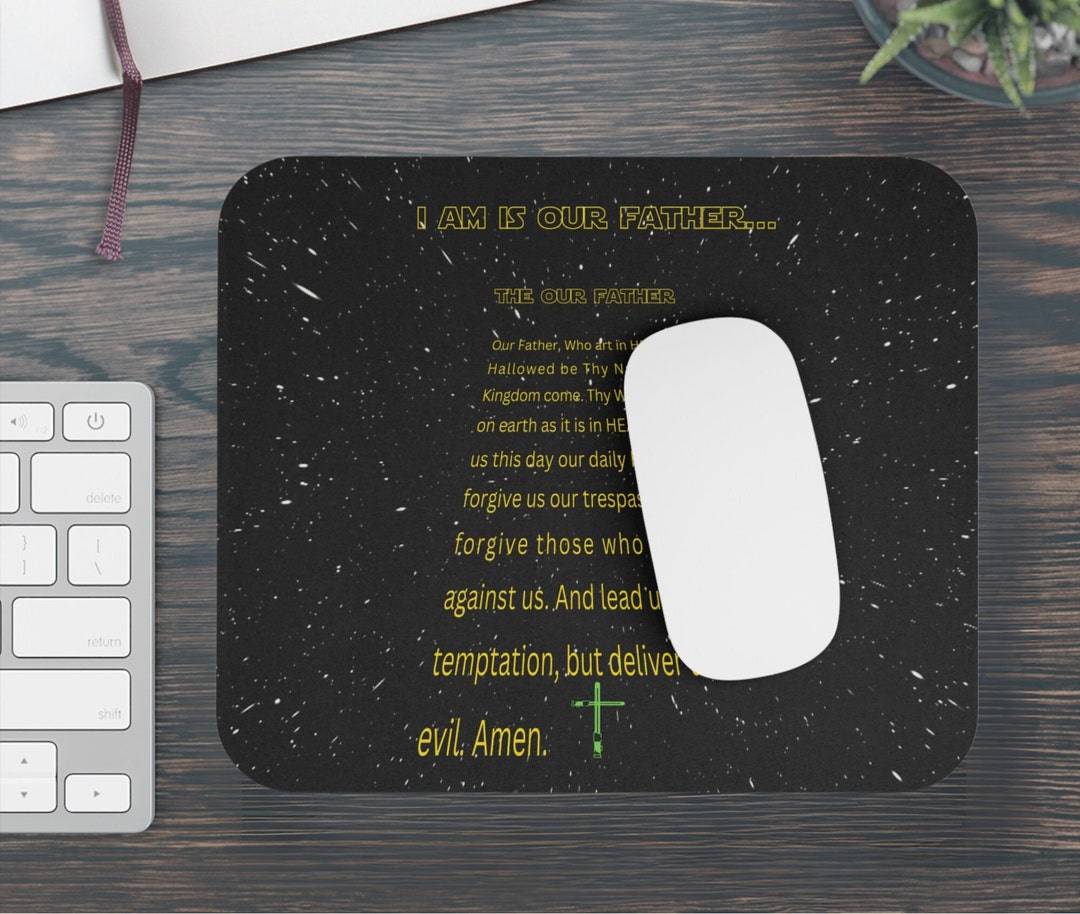 Our Father Prayer Mouse Pad, Catholic Mouse Pad for Men, Outer Space ...