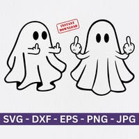 Ghost Halloween Middle Finger Svg Png - Etsy