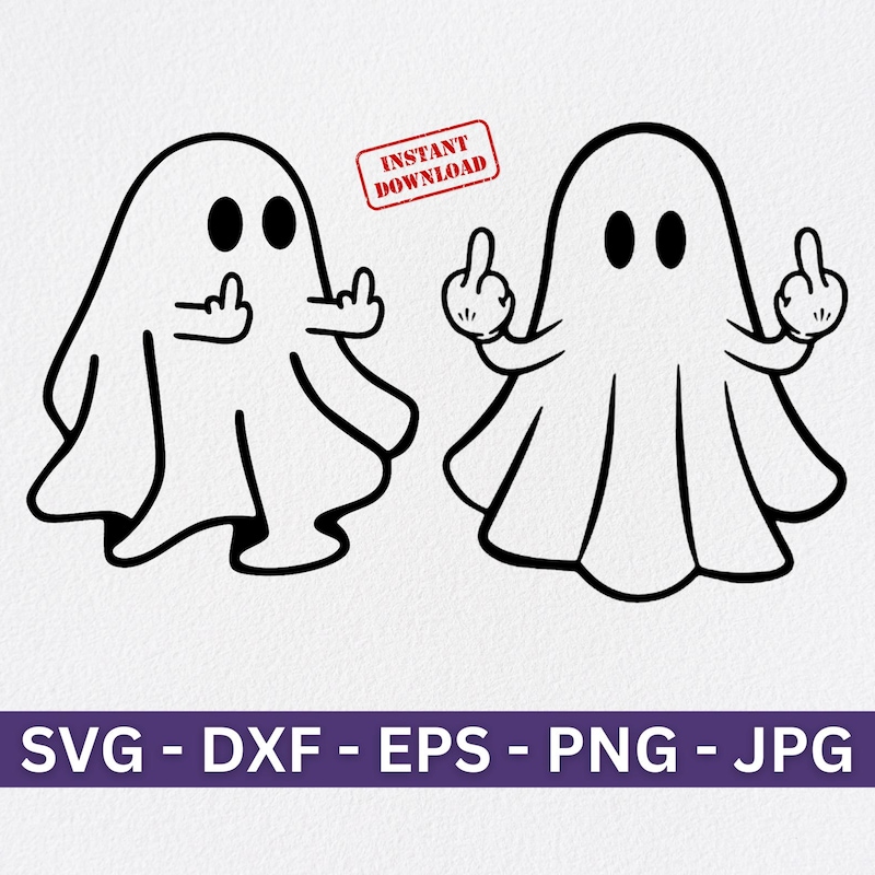 Ghost Flipping off Png - Etsy