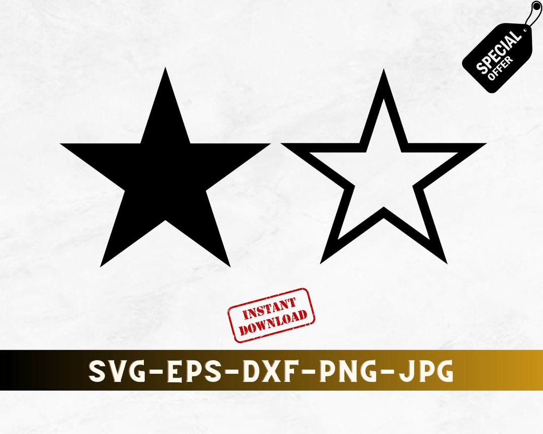 Star SVG Files, Star Vector Files, Star Outline Svg, Star Cut File ...