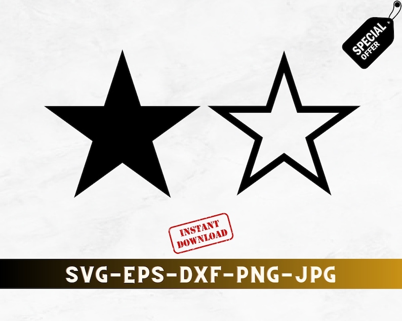 Star SVG Files, Star Vector Files, Star Outline Svg, Star Cut File ...