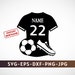 Football, Soccer Player Design Svg, Dxf File Wall Sticker Silhouette ...