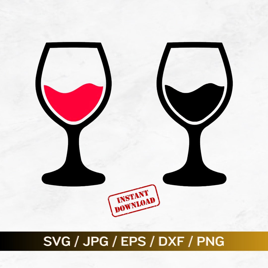 Wine Glass SVG Files | Red Wine Glass SVG | Wine Glass Vector Files ...
