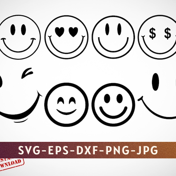 Plotterdatei smiley - Etsy.de