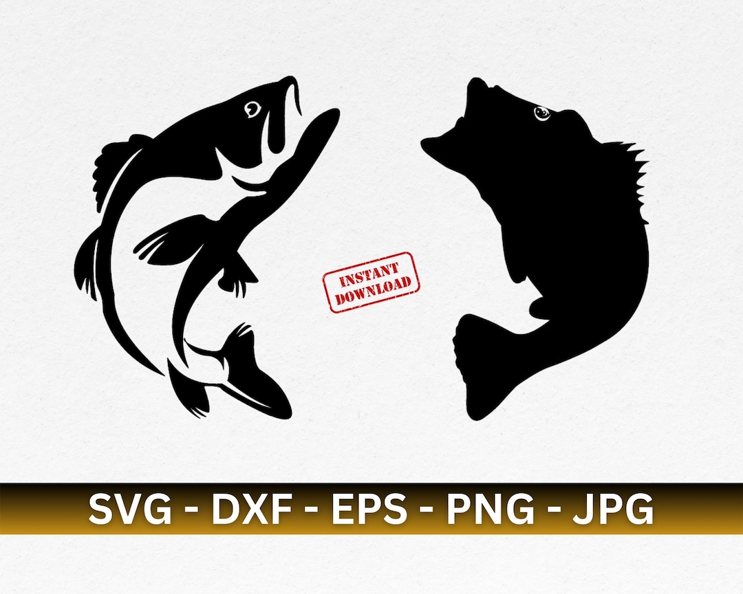 Jumping Bass Svg, Bass Fish Svg, Largemouth Bass Svg, Bass Fishing ...