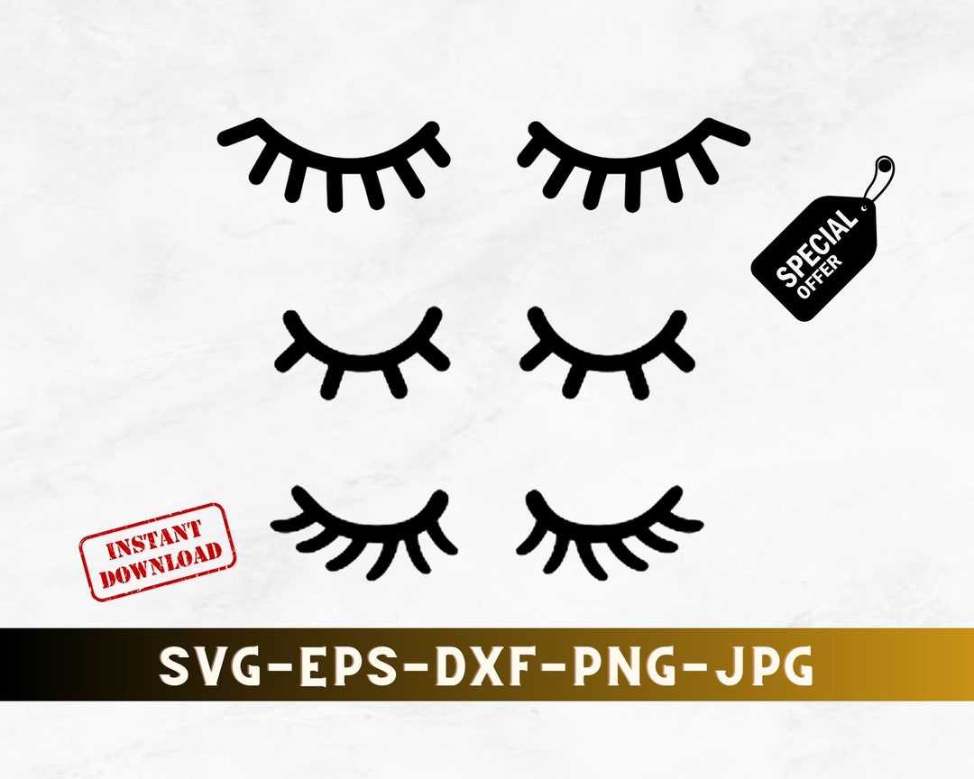 Eyelashes Svg, Lashes Cricut Cut File, Lashes Silhouette Cut File ...