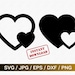 Double Hearts SVG, Love Hearts Svg, Two Hearts SVG, Heart Outline SVG ...