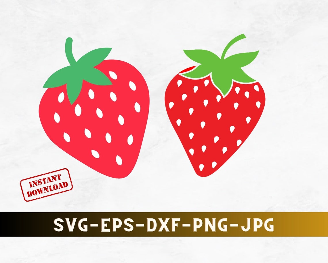 Strawberry Svg, Strawberry Clipart, Strawberry Cutting File, Fruit Svg ...