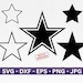Star Design Svg Bundle, Star Cut File, Star Outline Design, Double Star ...