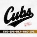 Cubs Baseball Svg, Go Cubs Svg, Retro Sports Jersey Font, Cubs Team ...