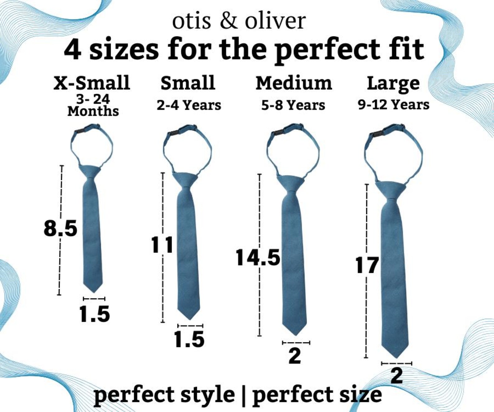Otis & Oliver Boys Floral Tie Pre-tied Kids Necktie Age 1-12 Adjustable ...