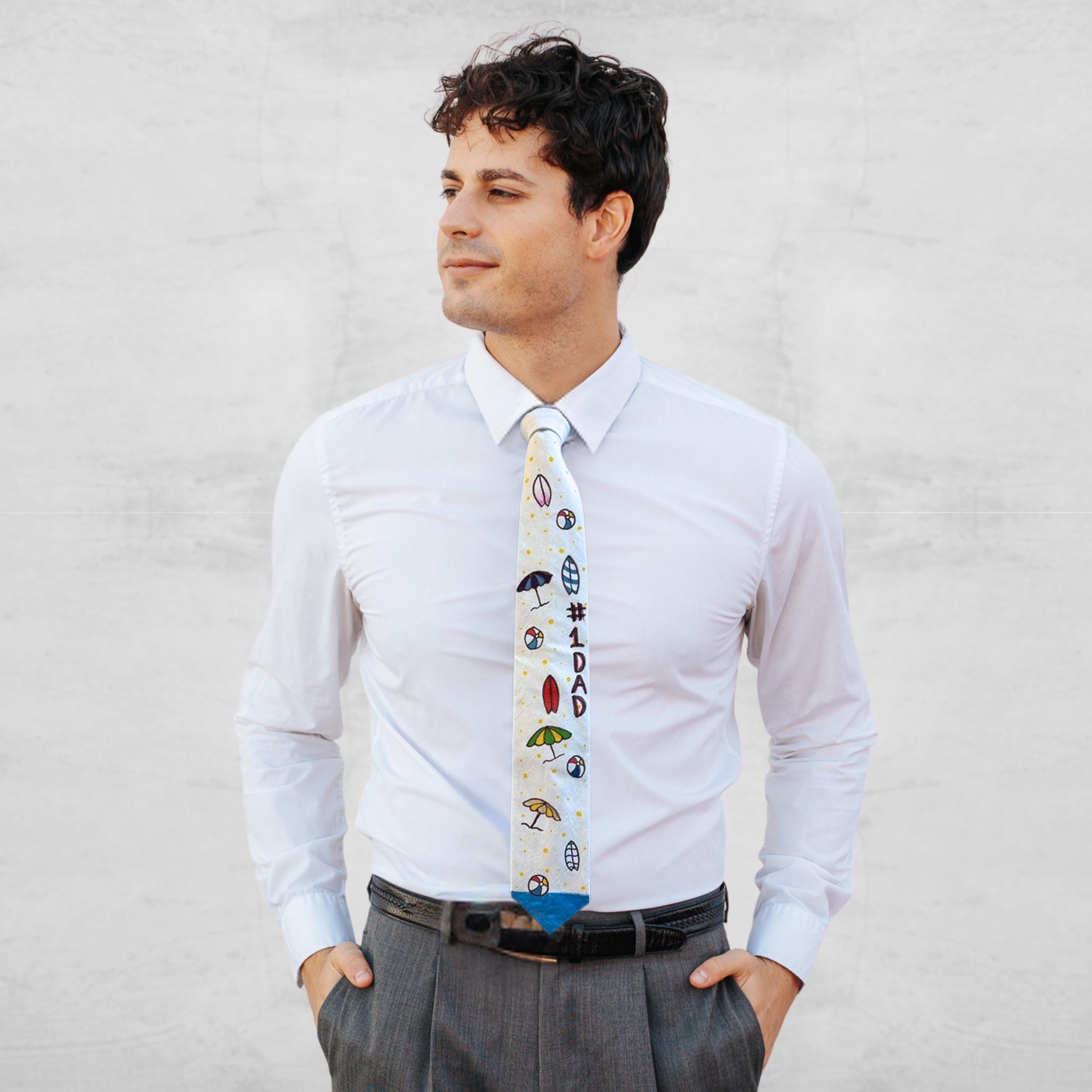 Design Your Own Tie- DIY Custom Blank Tie, Fabric Markers Included ...