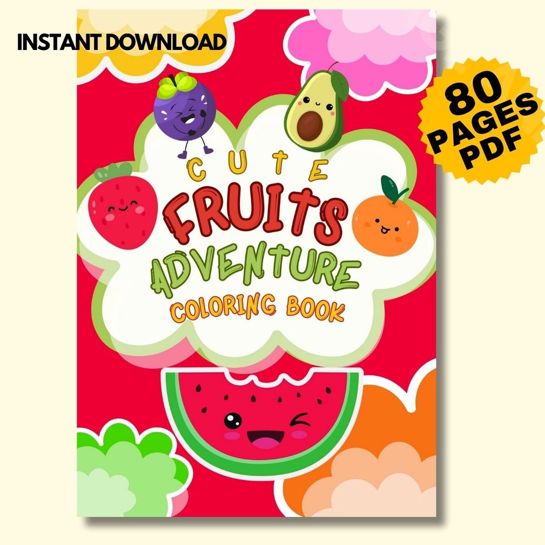 Downloadable Coloring Pages for Kids Educational and Fun Fruits ...