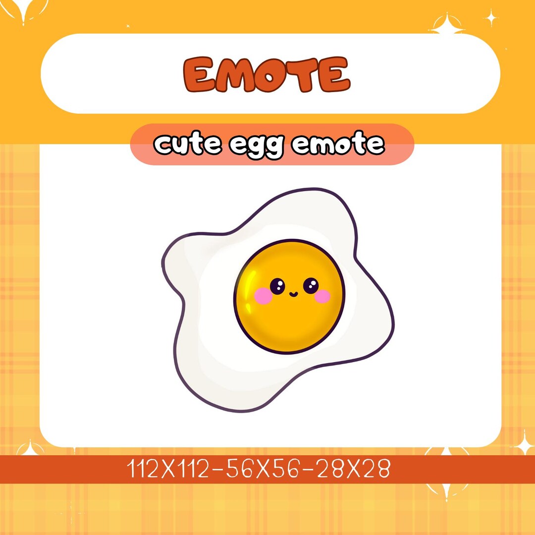 Cute Egg Twitch Emote, Channel Points Icon/emote for Twitch Instant ...
