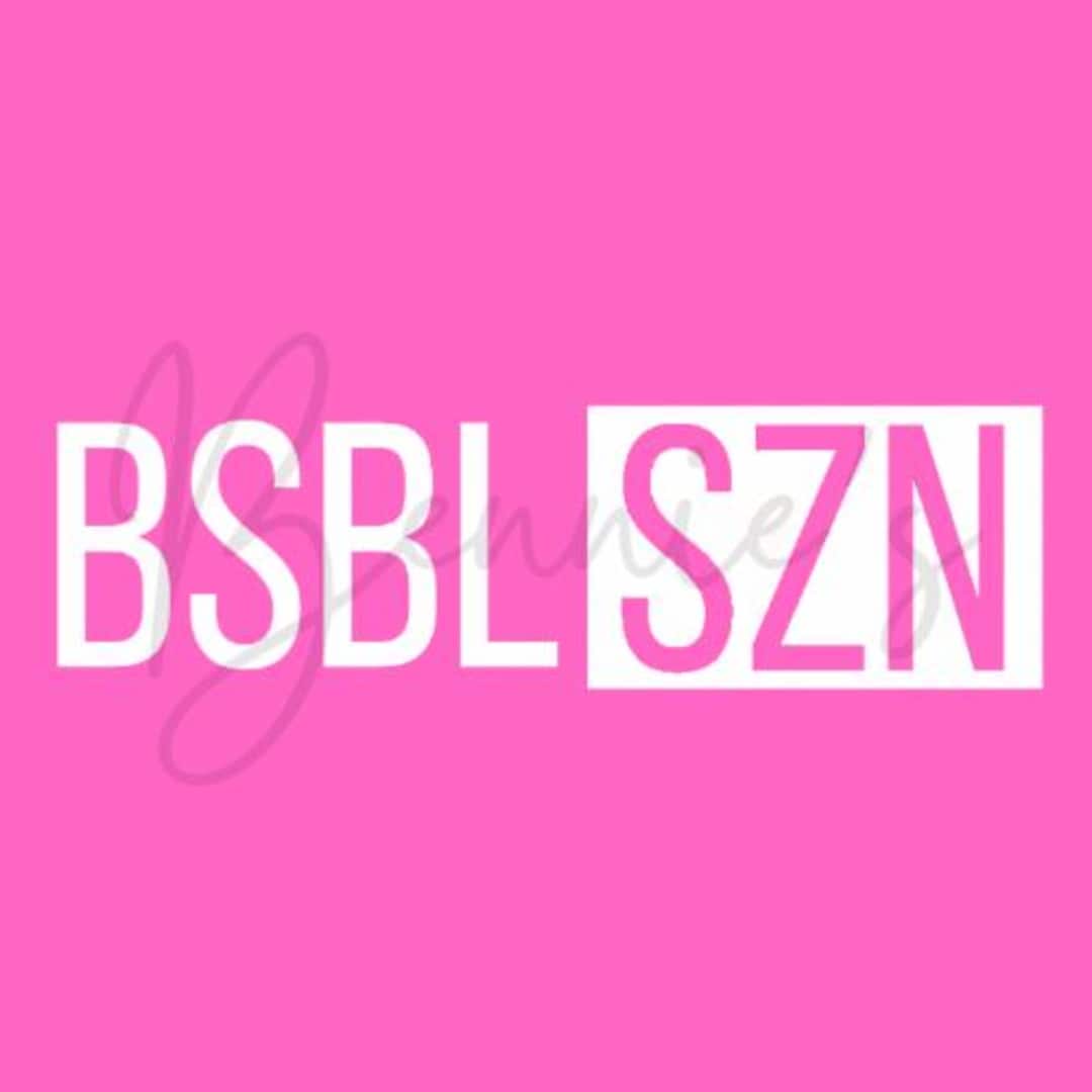 White Baseball Season BSBL SZN Png - Etsy