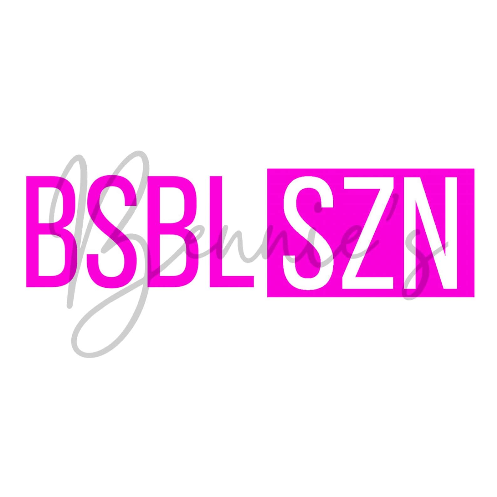 Hot Pink Baseball Season BSBL SZN Png - Etsy