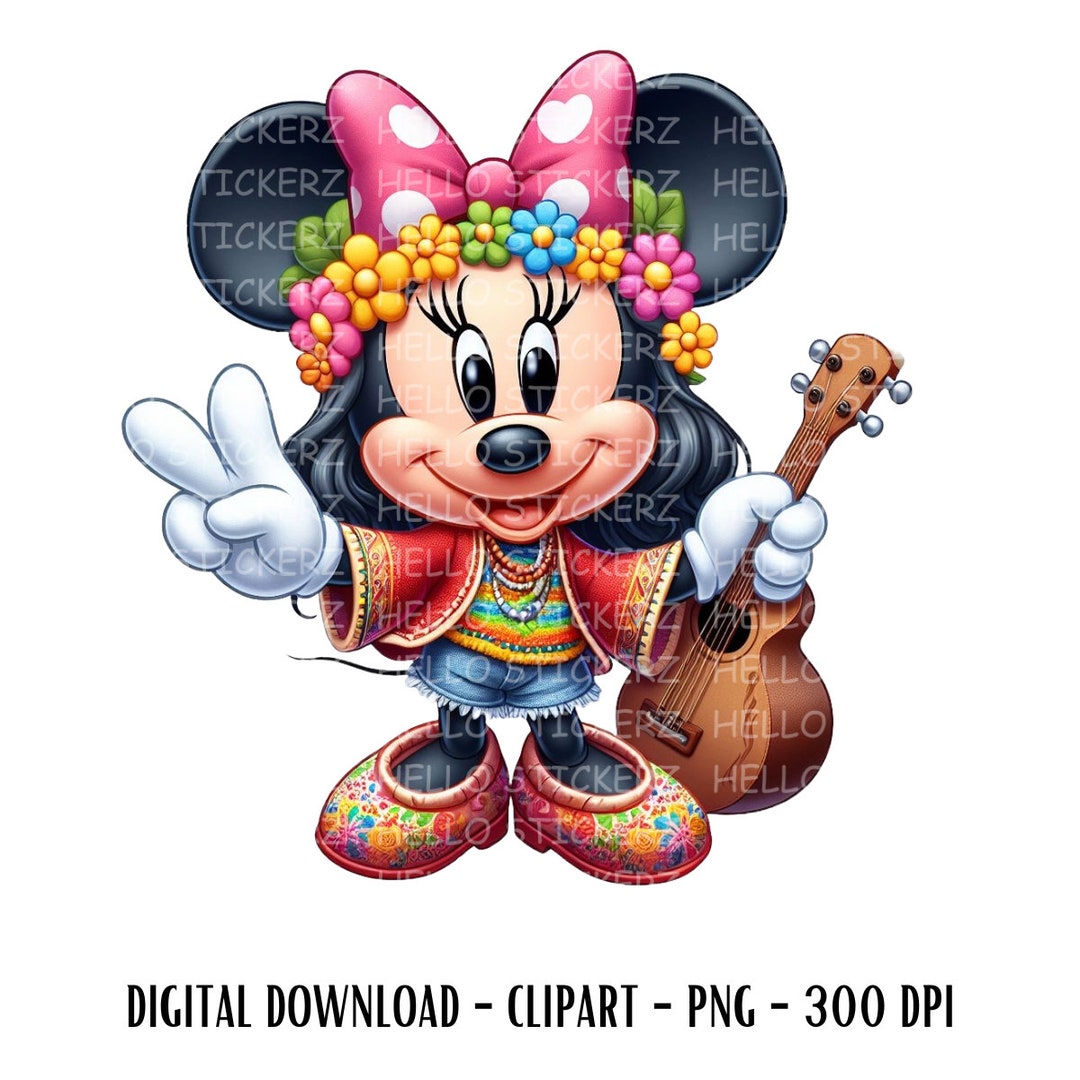 Groovy Hippy Mouse PNG, Clipart, DIGITAL DOWNLOAD, 300dpi - Etsy