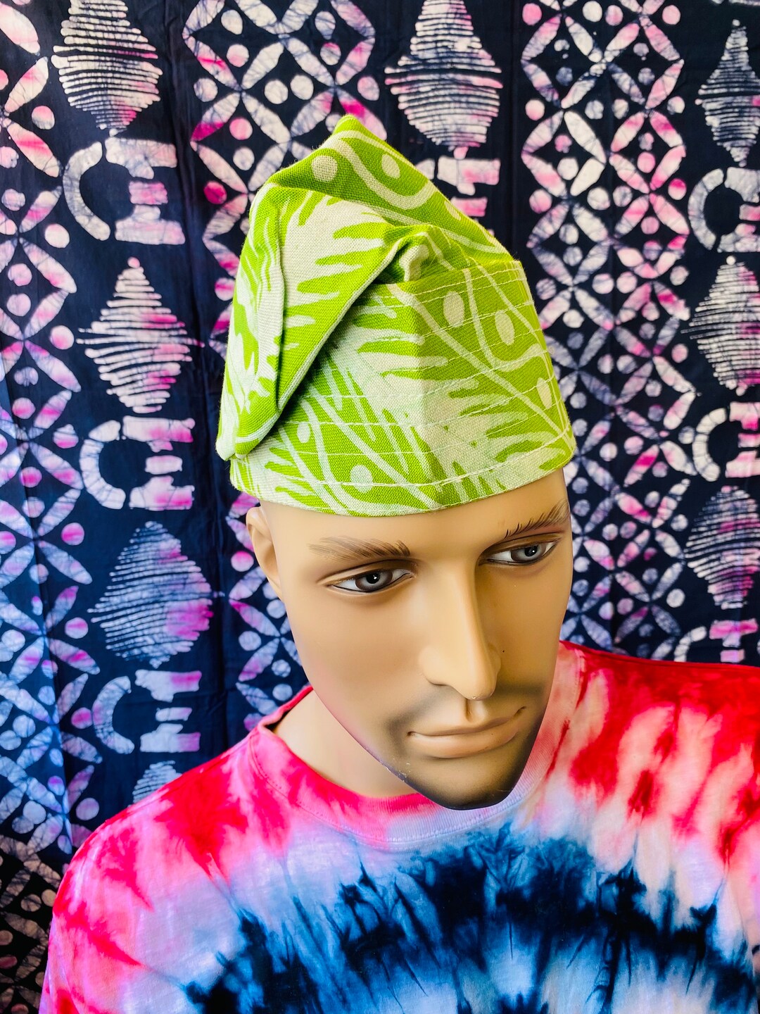 Handmade Batik Men's Cap, Nigerian Yoruba Fila, African Wedding Hat - Etsy