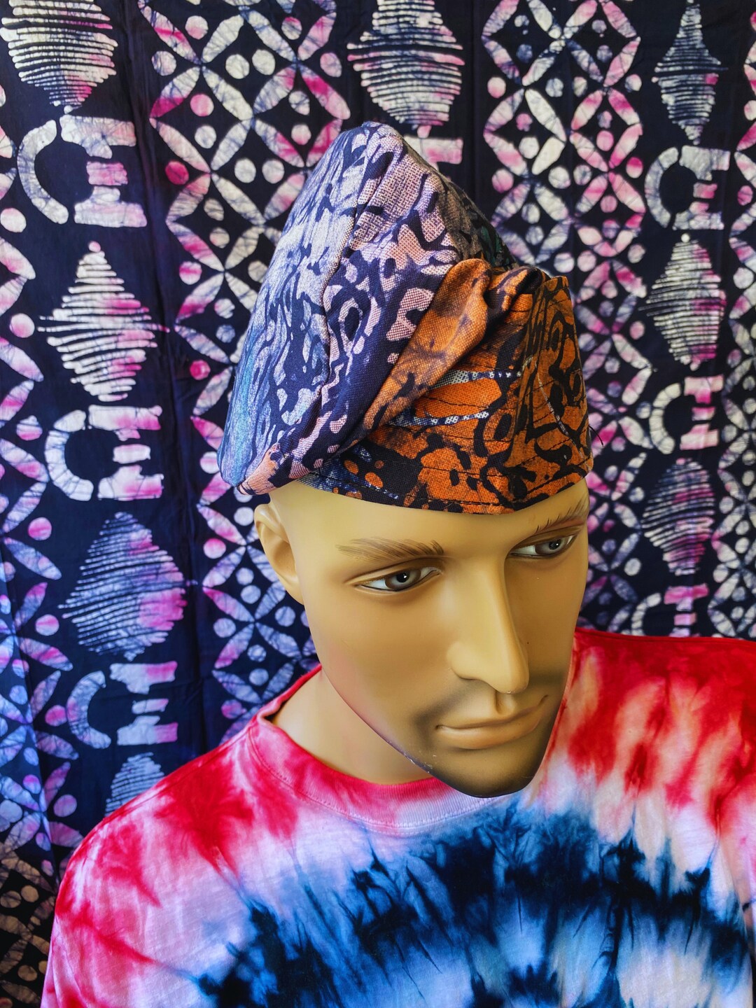 African Men Cap, Men Batik Cap,nigerian Traditional Men Cap ...