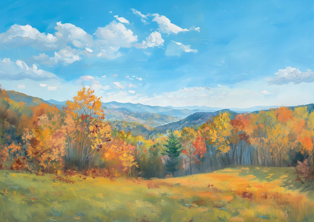 Printable Digital Download Wall Art Dreams of the Plains Landscape Oil ...