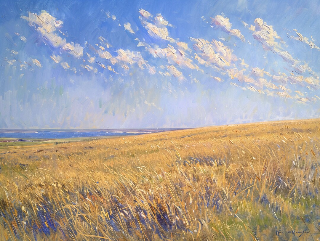 Printable Digital Download Wall Art - Open Tall Grass Prairie ...