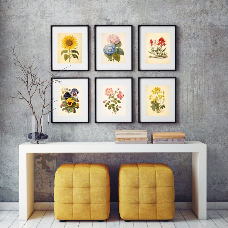 Printable Digital Download Wall Art - Indian Paintbrush - Antique ...