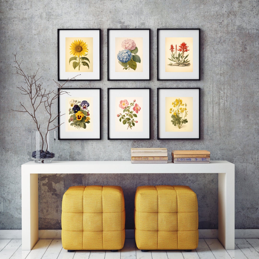 Printable Digital Download Wall Art - Indian Paintbrush - Antique ...