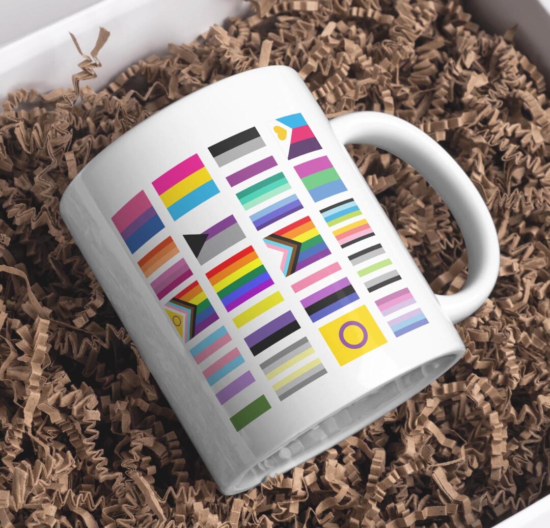 Pride Flags and Inclusivity Mug, (11oz, 15oz), LGBTQ+ Support, Support ...
