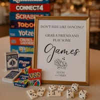 Wedding Game Table Sign – Personalized & Printed | 2 Designs | No DIY ...