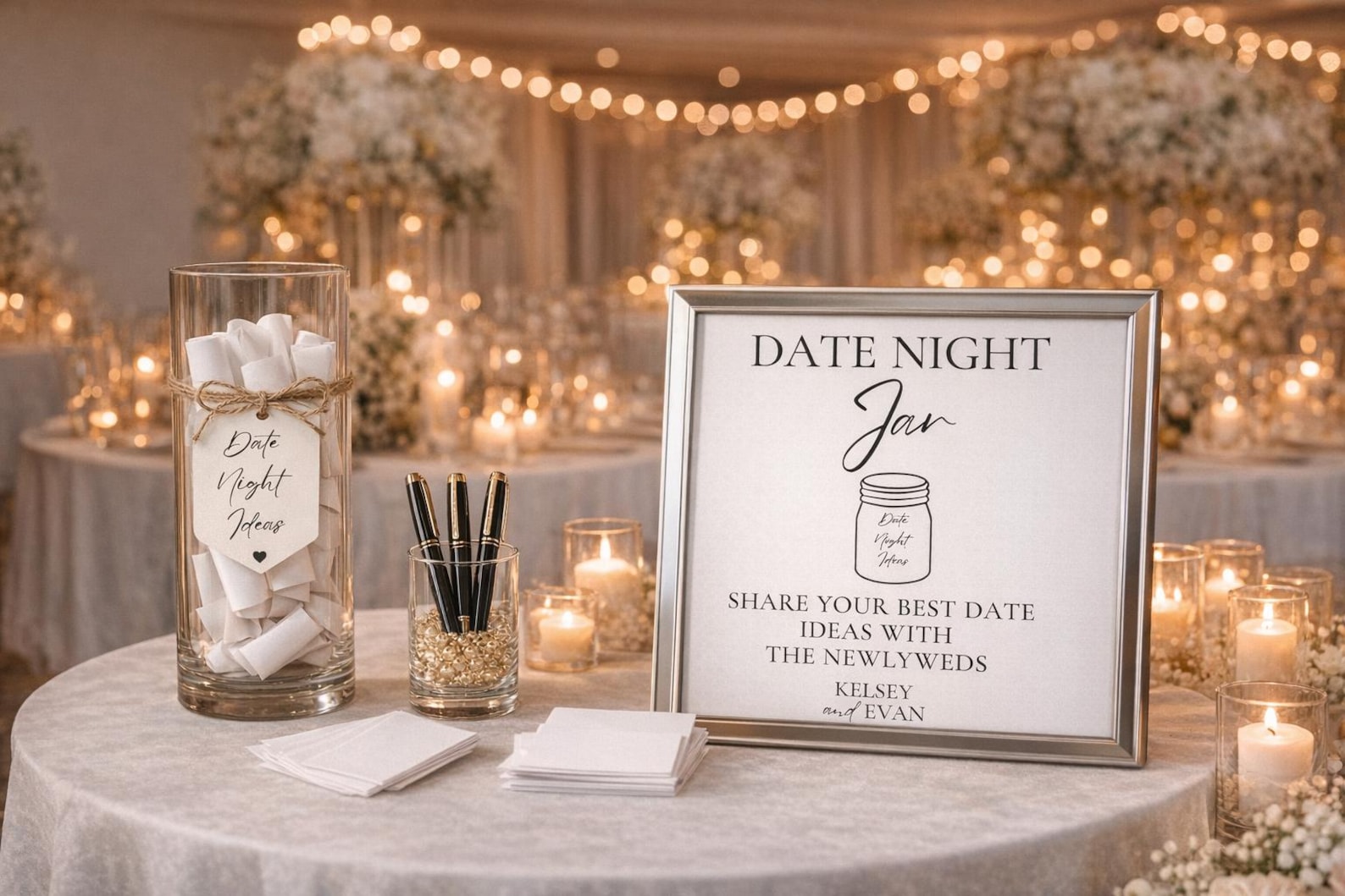 Date Night Jar Wedding Sign- Printed & Ready to Display - Creative ...