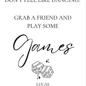 Wedding Game Table Sign – Personalized & Printed | 2 Designs | No DIY ...