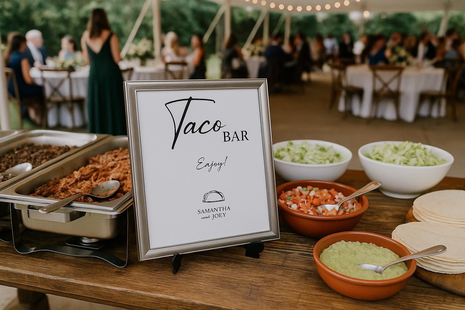 Taco Bar Signage - Physical Print on CARDSTOCK Perfect for Taco ...