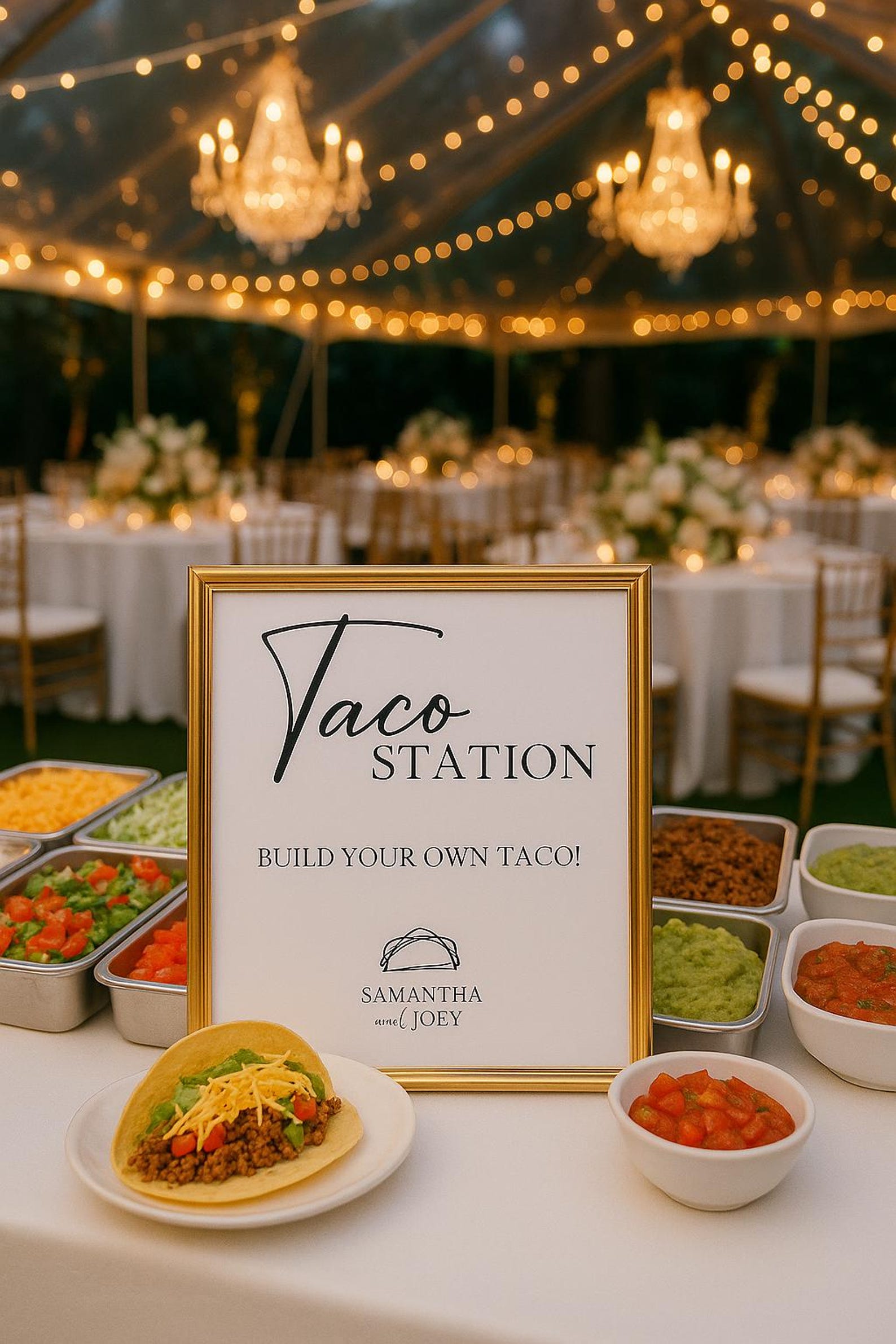 Taco Bar Signage - Physical Print on CARDSTOCK Perfect for Taco ...