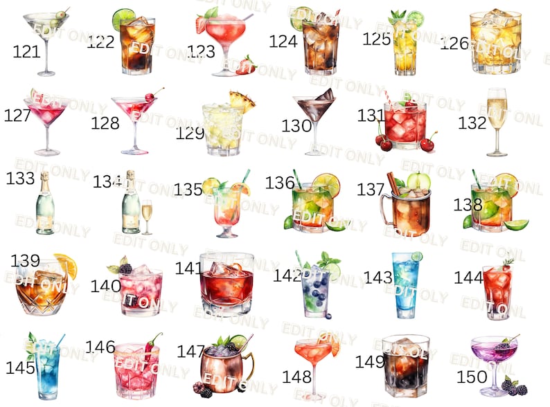 Printed Signature Drink Sign (2 Sizes)- PHYSICAL PRINTED SIGNAGE ...