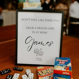 Wedding Game Table Sign – Personalized & Printed | 2 Designs | No DIY ...