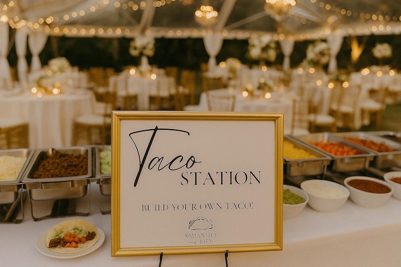 Taco Bar Signage - Physical Print on CARDSTOCK Perfect for Taco ...