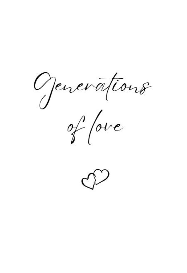 Generations of Love Signage - Physical Print on CARDSTOCK - Etsy