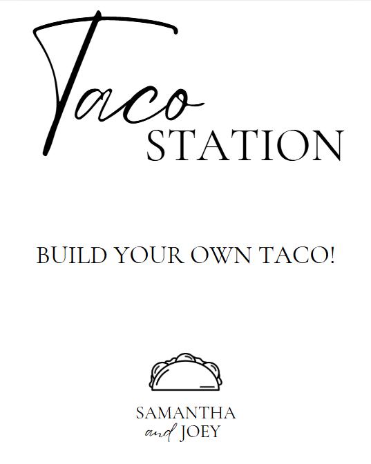 Taco Bar Signage - Physical Print on CARDSTOCK Perfect for Taco ...
