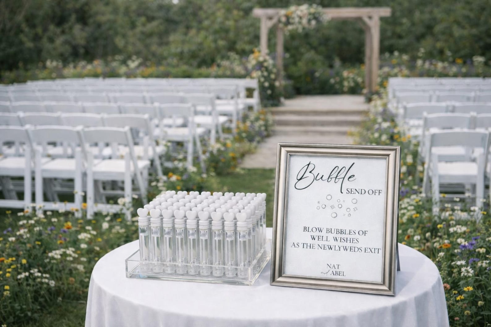 Bubble Send off Wedding Sign | Bubble Exit Sign for Newlyweds | Printed ...