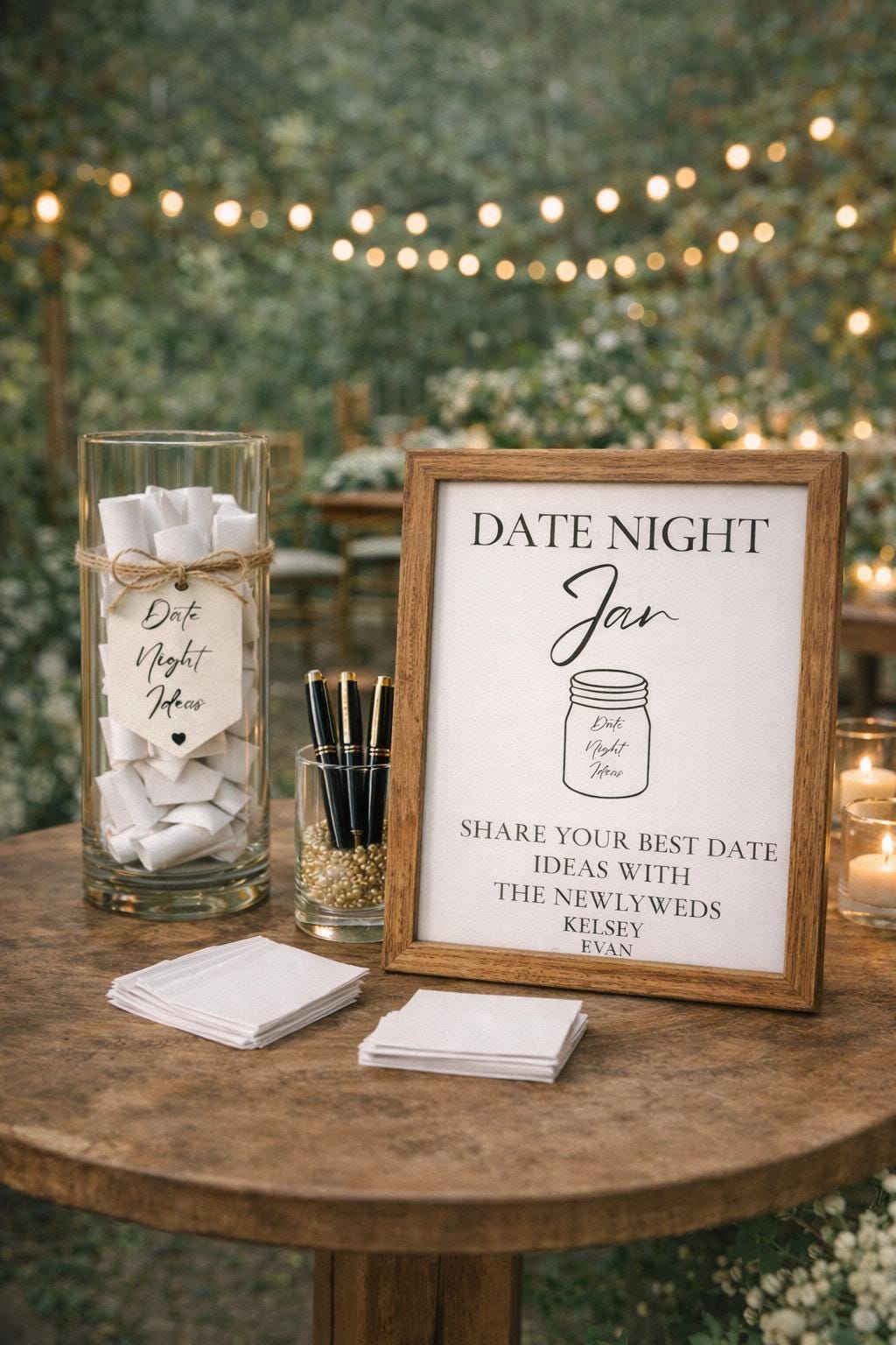 Date Night Jar Wedding Sign- Printed & Ready to Display - Creative ...
