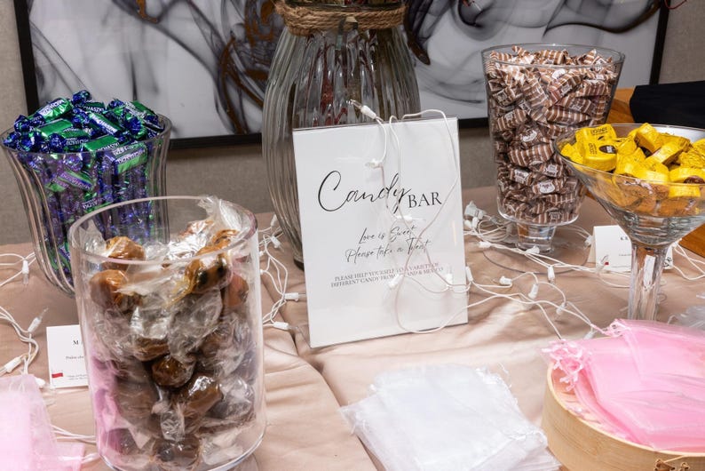 Candy Bar Signage - Physical Print on CARDSTOCK - Etsy