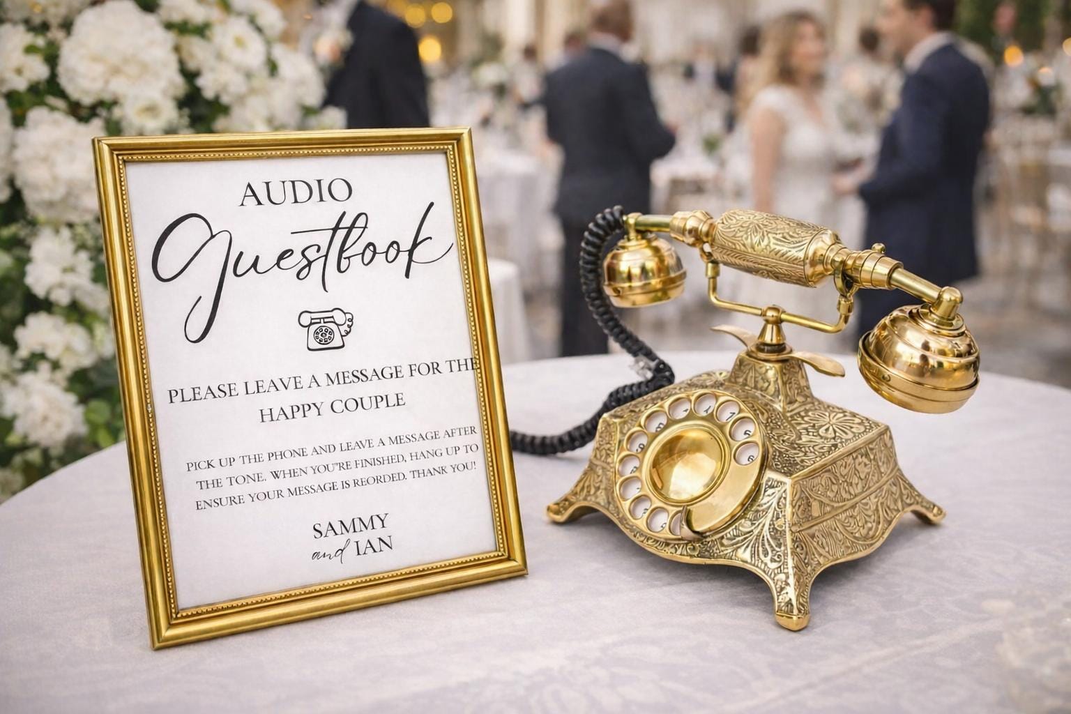 Audio Guest Book Sign for Wedding Reception - Telephone Guestbook ...