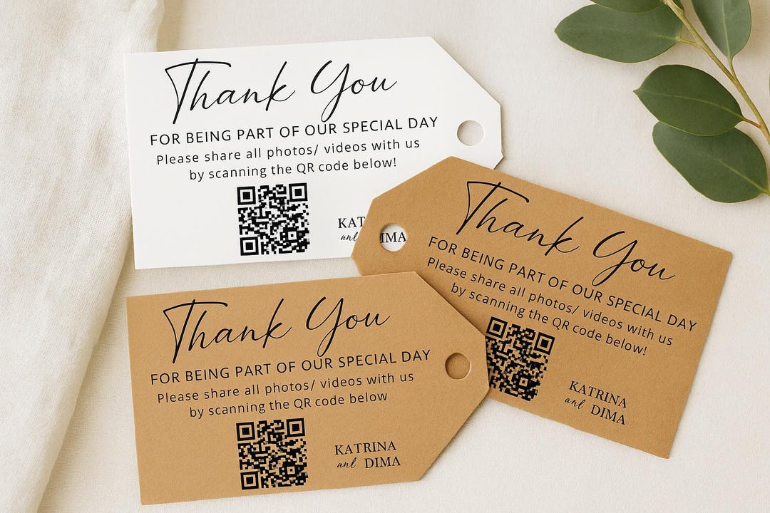 Photo QR Code Tags - Add to Welcome Bags, Party Favors, Etc for ...