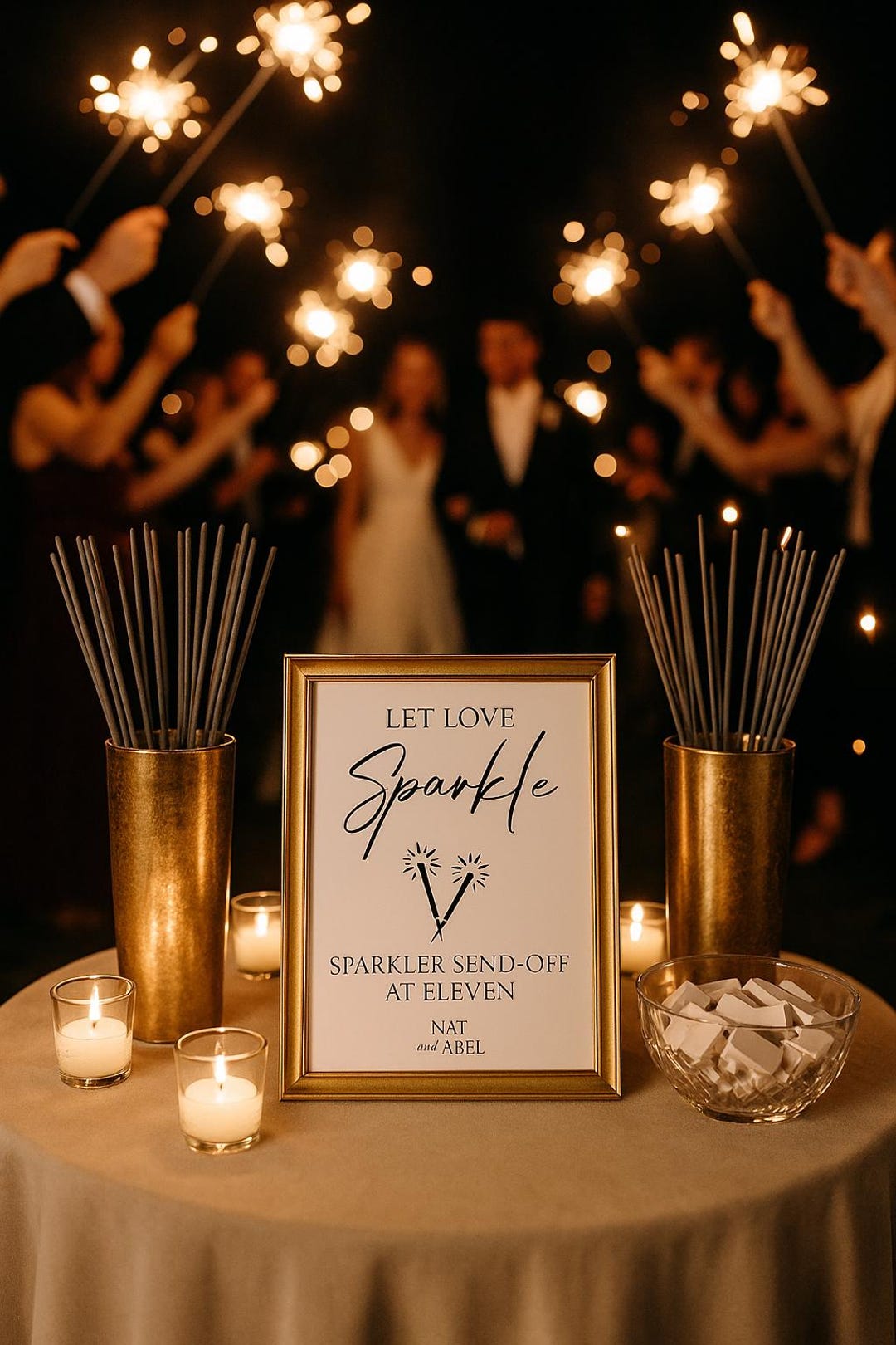 Let Love Sparkle Signage - Physical Printed Sparkler Signage on ...