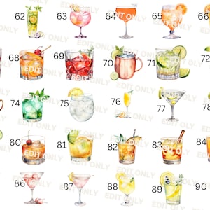Printed Signature Drink Sign (2 Sizes)- PHYSICAL PRINTED SIGNAGE ...