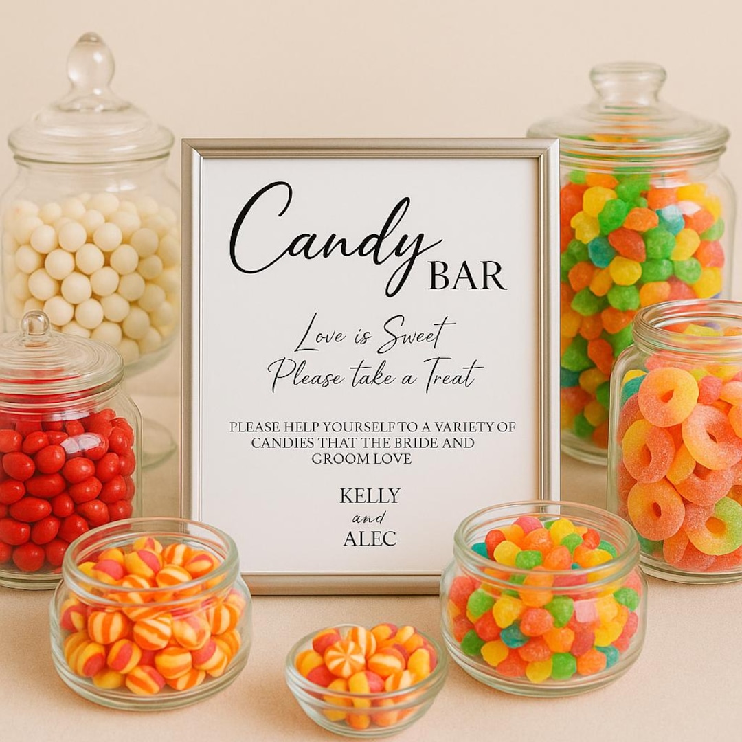 Candy Bar Signage - Physical Print on CARDSTOCK - Etsy
