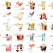 Cocktail Stickers for a DIY Wedding Bar Sign, Signature Drinks Stickers ...