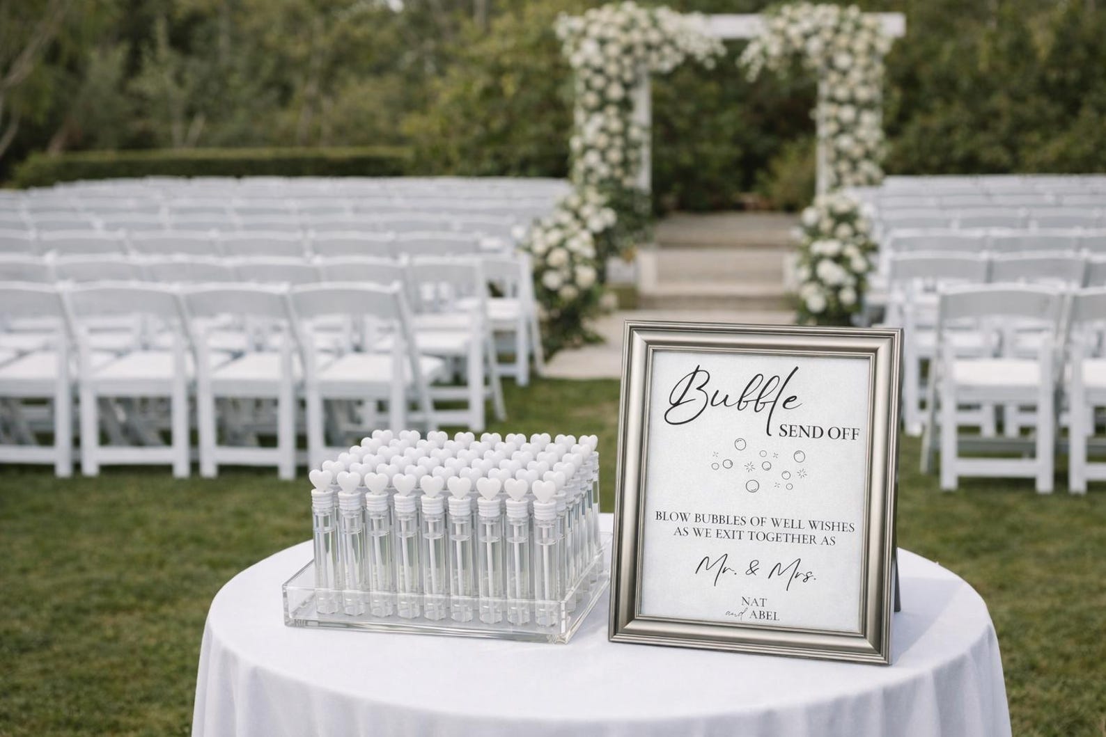 Bubble Send off Wedding Sign | Bubble Exit Sign for Newlyweds | Printed ...