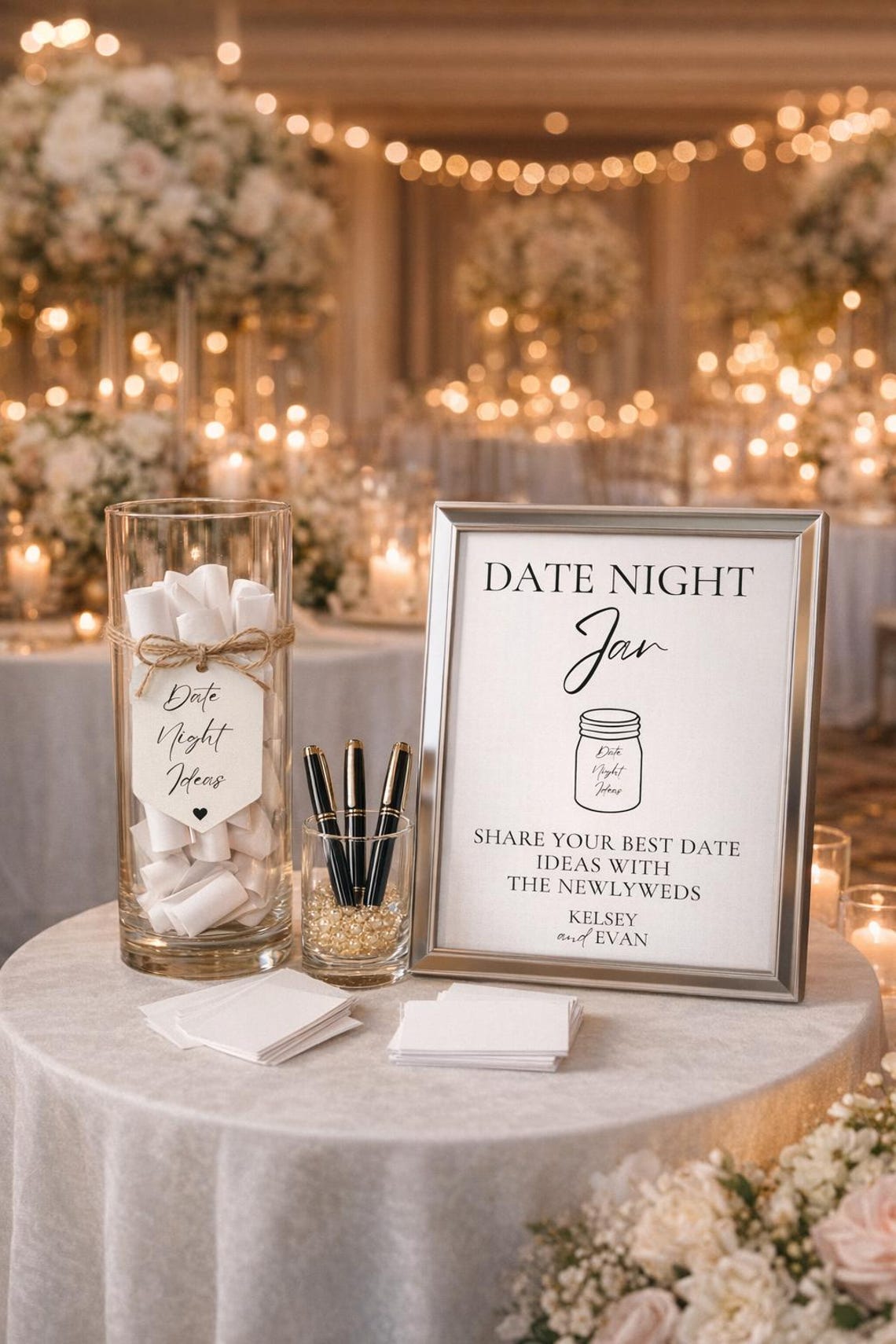 Date Night Jar Wedding Sign- Printed & Ready to Display - Creative ...